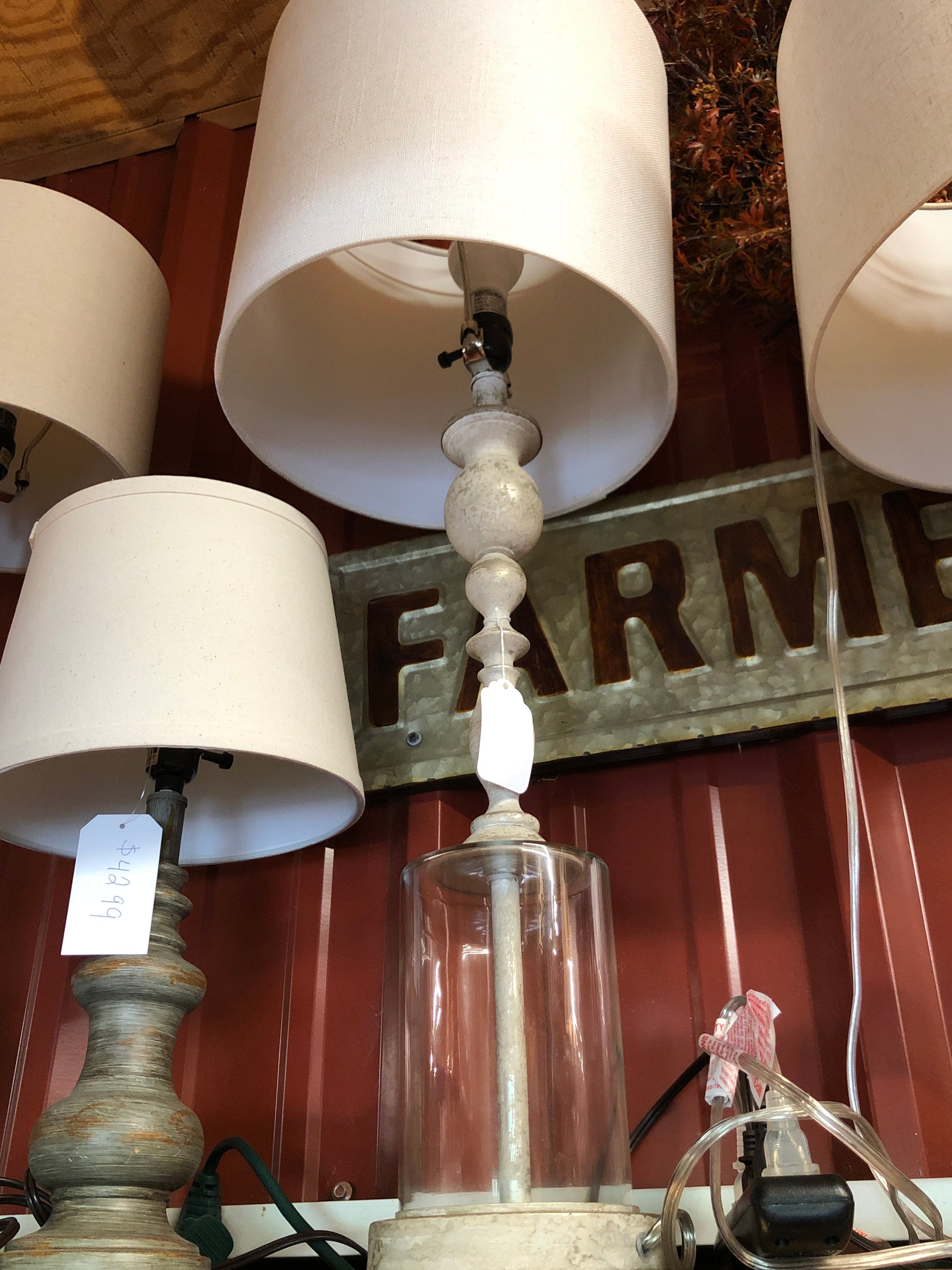 Spindle Glass Base Buffet Lamp | Pittman's Country Market
