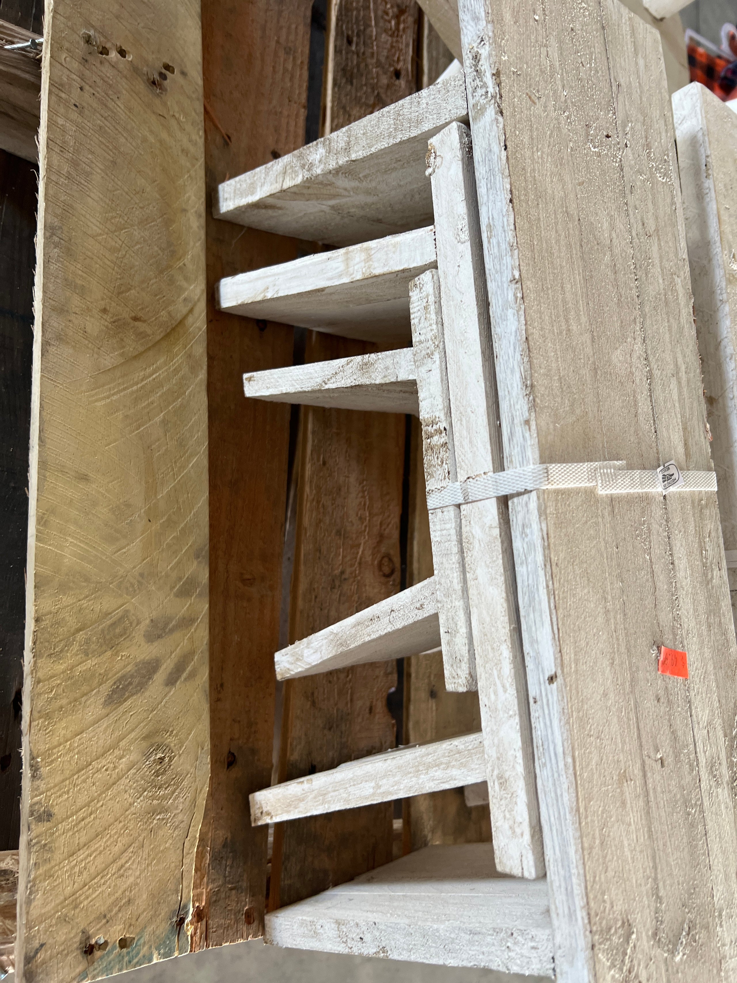 Set 3 white wood risers | Pittman's Country Market