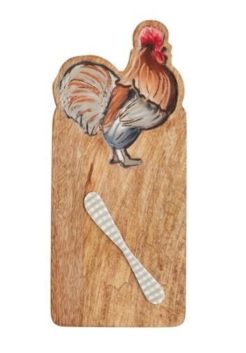Rooster Enamel Wood Board Set | Pittman's Country Market