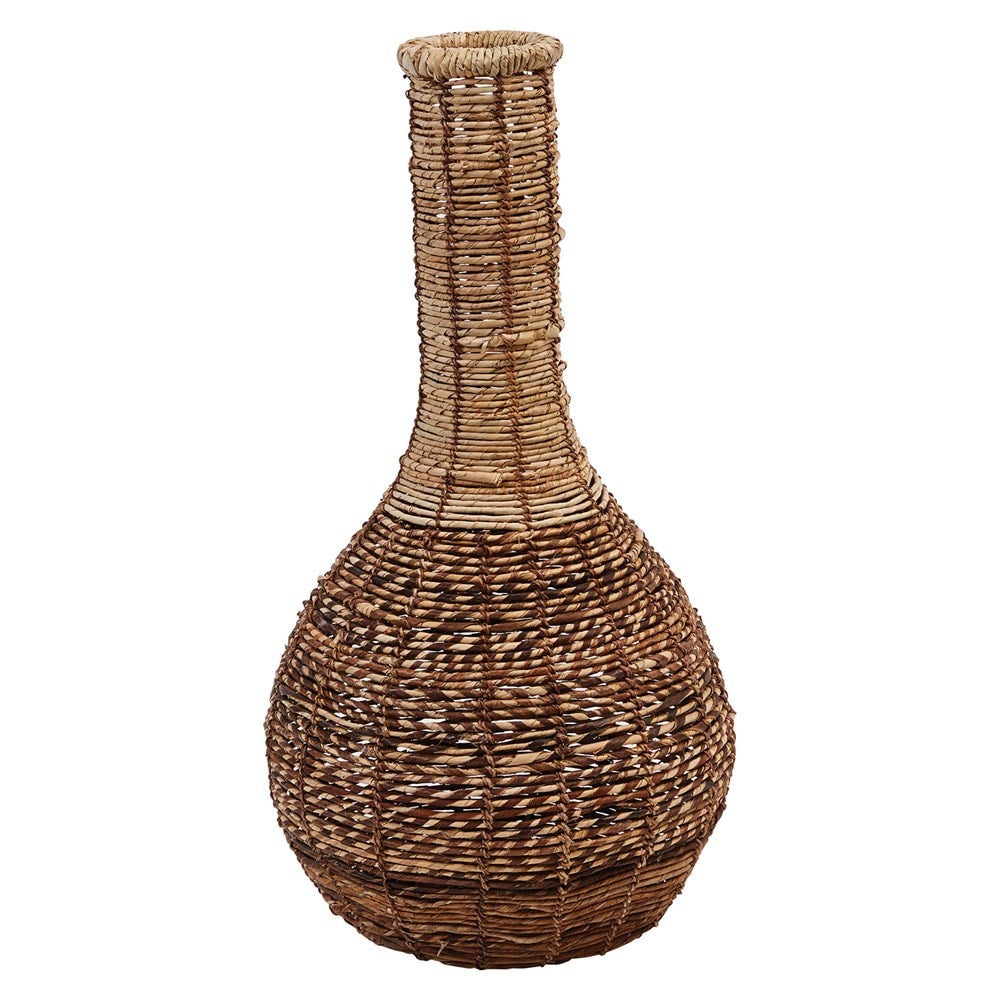 15" Round x 30"H Hand-Woven Abaca & Seagrass Floor Vase | Pittman's ...